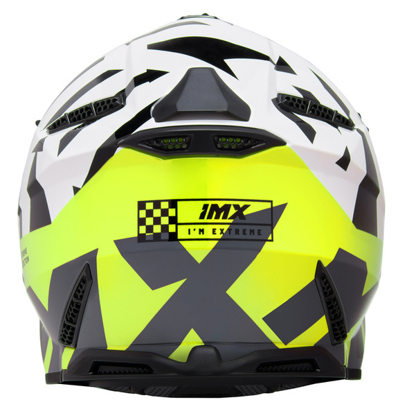 Kask iMX FMX-02 Graphic czarno biało fluo - Odzież - Enduro24.pl